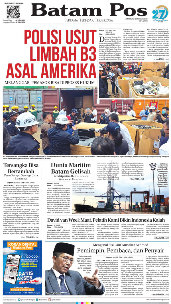 Harian Batam Pos | Dari Batam untuk Indonesia